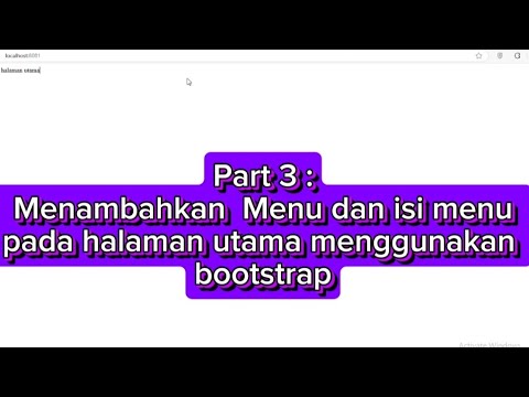 Part 3 : Menambahkan Menu dan isi menu pada halaman utama menggunakan ...