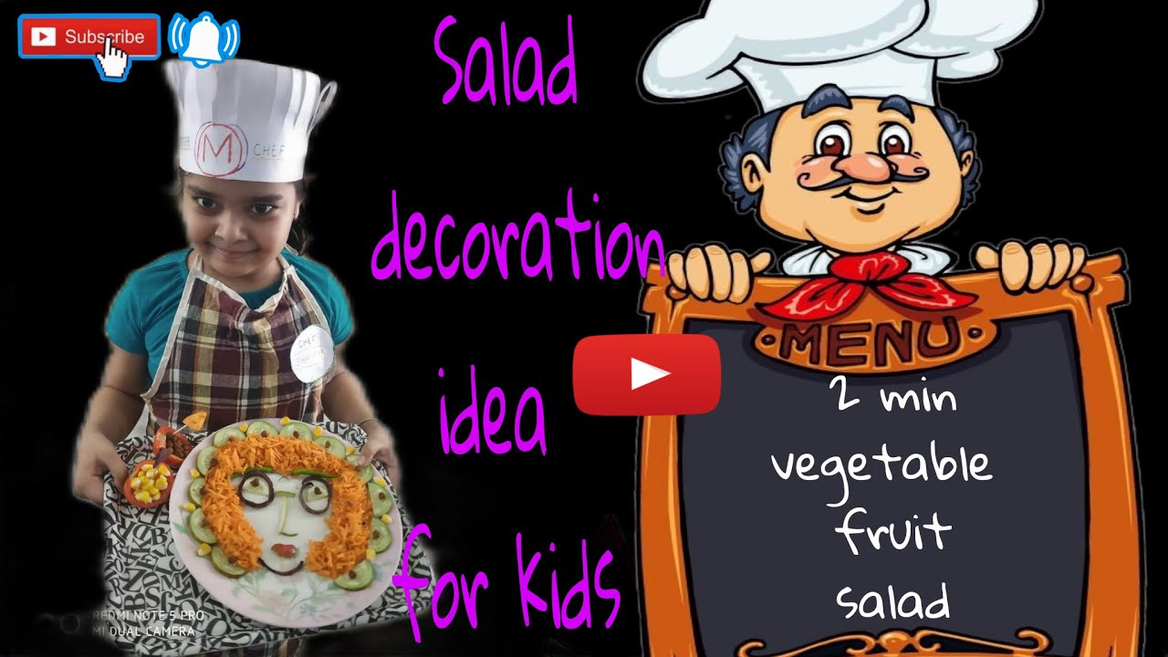 Vegetable Fruit Salad/Decoration in 2 Minute/Idea for school ...