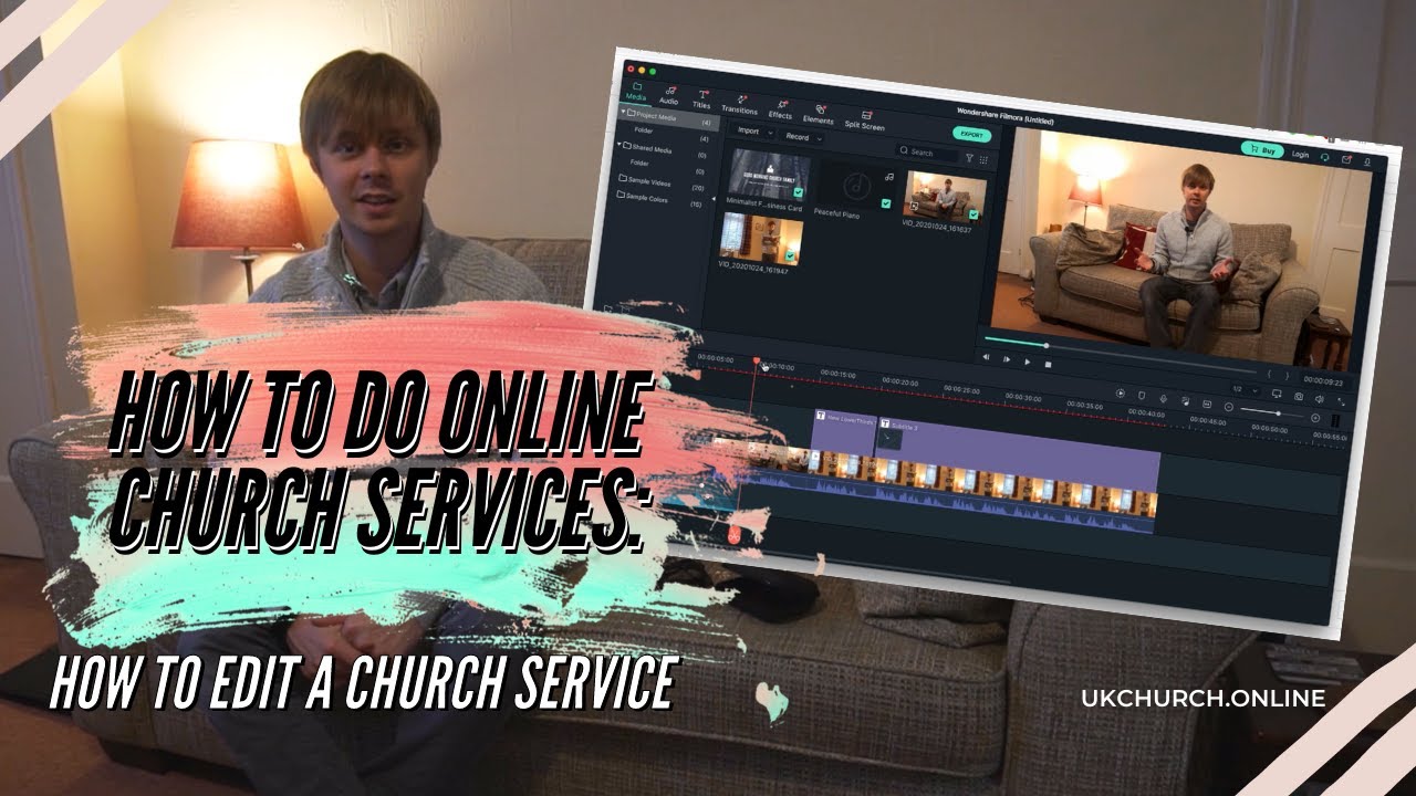 How to edit a church service using Filmora X - How to do Online Church ...