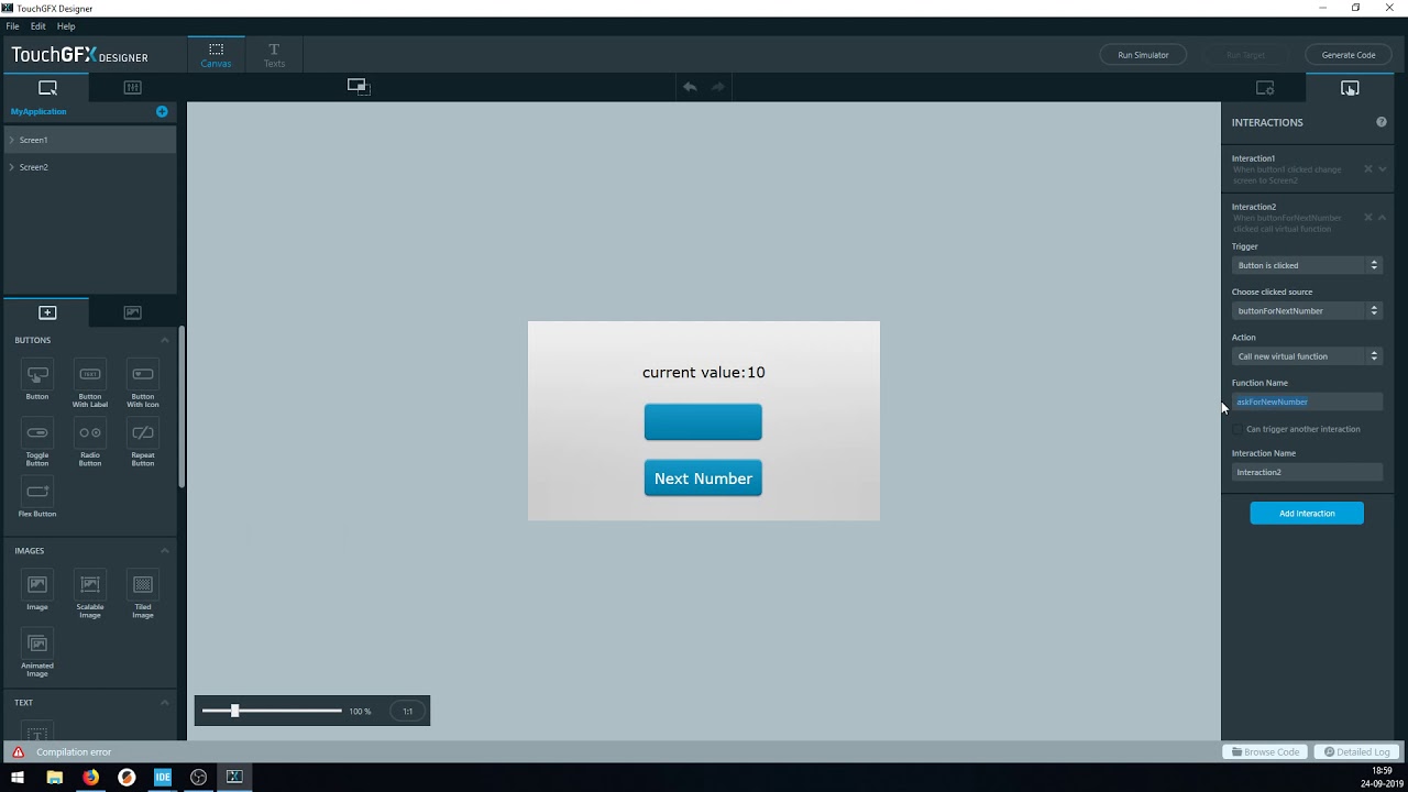 How to update other tasks from the TouchGFX GUI - YouTube