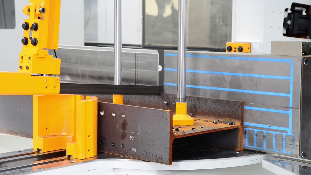 Beam Line System with 3 In Line Spindles for Automatic Steel ...