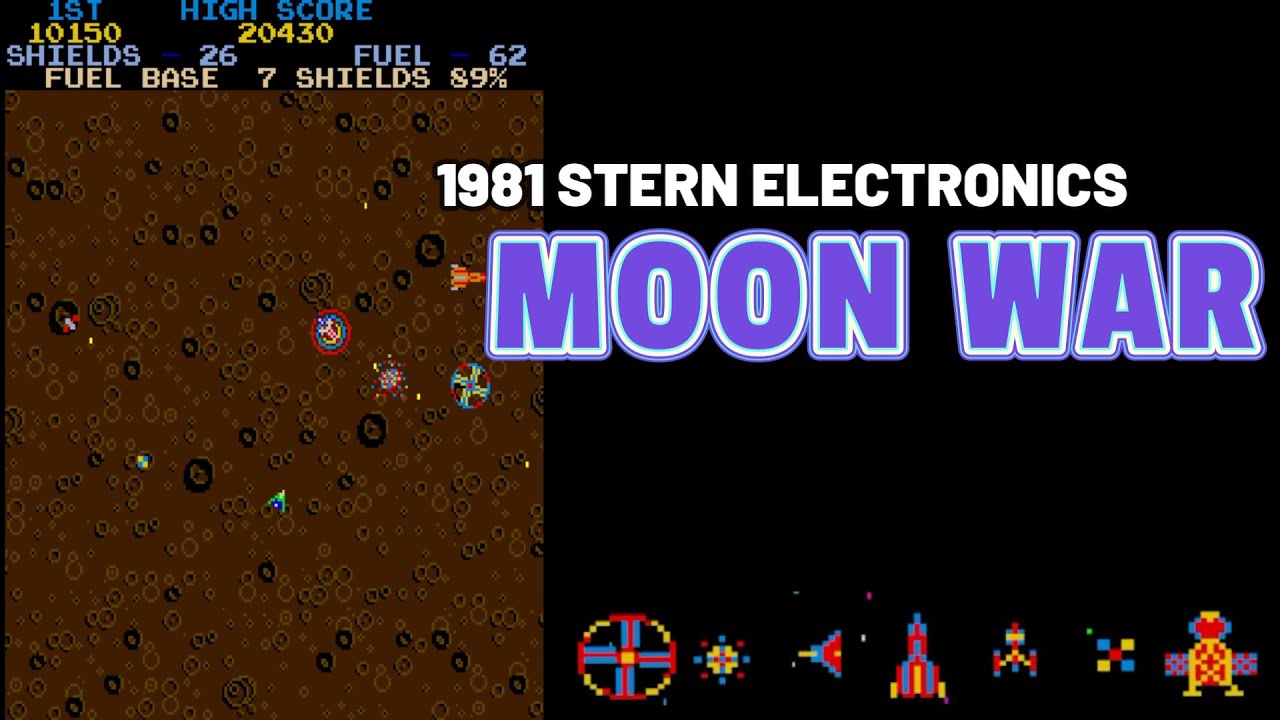 MOON WAR 1981 STERN ELECTRONICS アーケード - YouTube