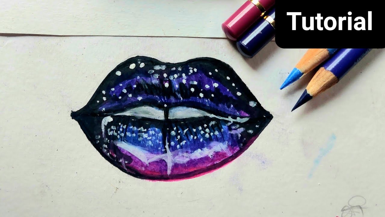 How To Draw Glossy Lips: Tutorial | Zara Dragon - YouTube