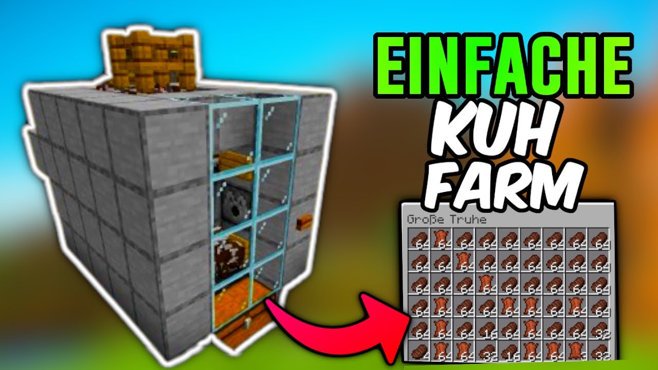 SUPER EINFACHE Kuh Farm! Minecraft Bedrock 1.21 - YouTube