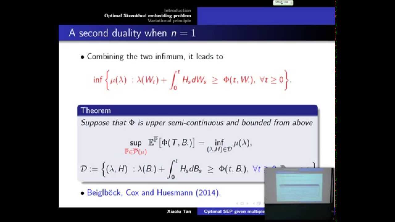 Xiaolu Tan: On the martingale optimal transport duality in the ...