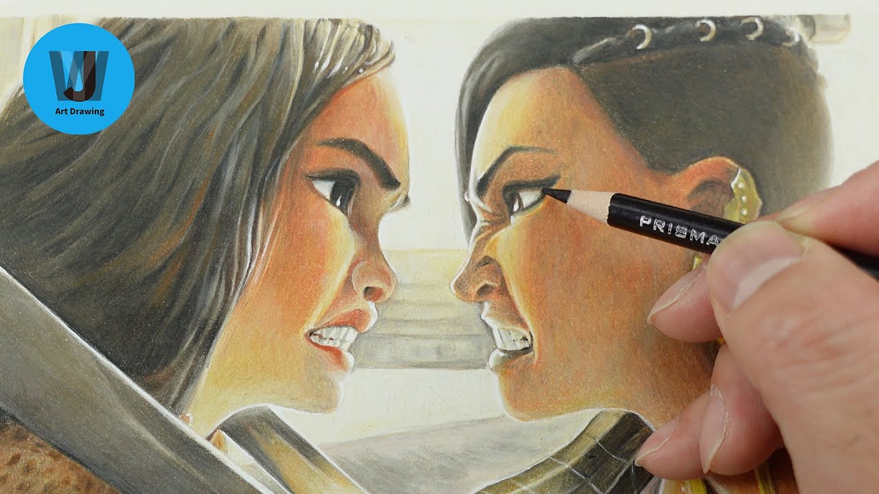 Drawing Raya and the Last Dragon - Raya & Namaari [JWY Art Drawing] 라야와 ...
