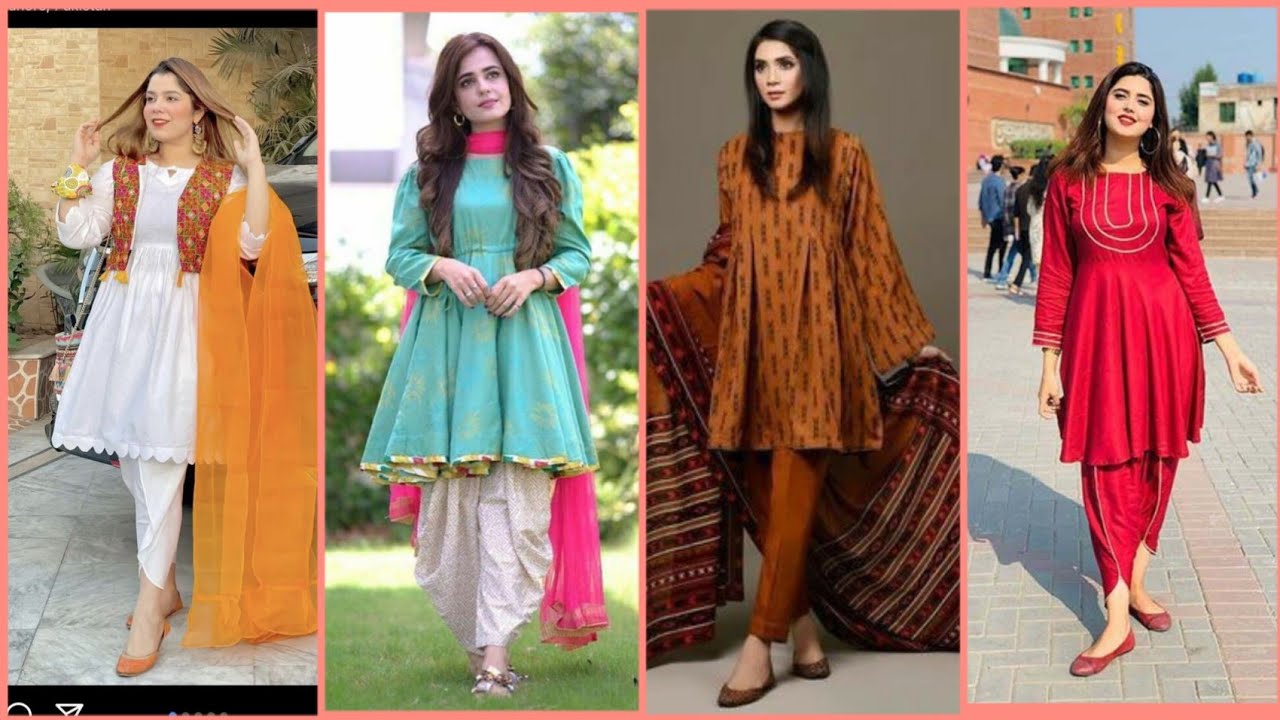 Stylish And Trendy Summer Causal Short Frock Dress Designs2023/New Beautiful Lawn Shot Frock ...