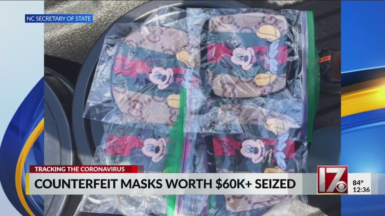$60K+ worth of counterfeit masks seized in NC - YouTube