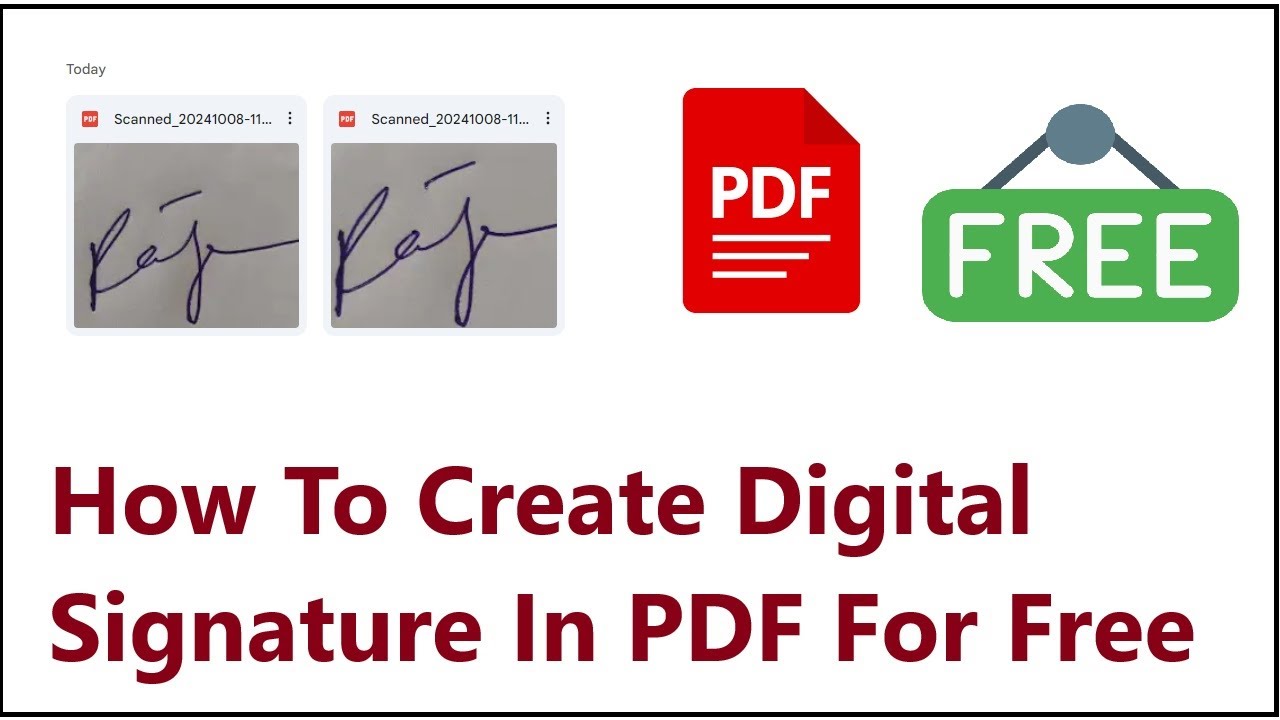 How To Create Digital Signature In PDF For Free - YouTube