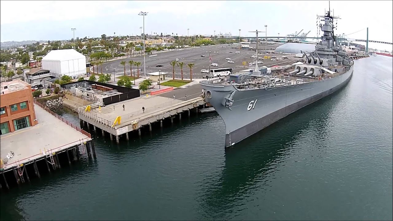 Battleship USS Iowa 2014 DJI Phantom Vision 2 Plus fly RAW VIDEO [HD ...