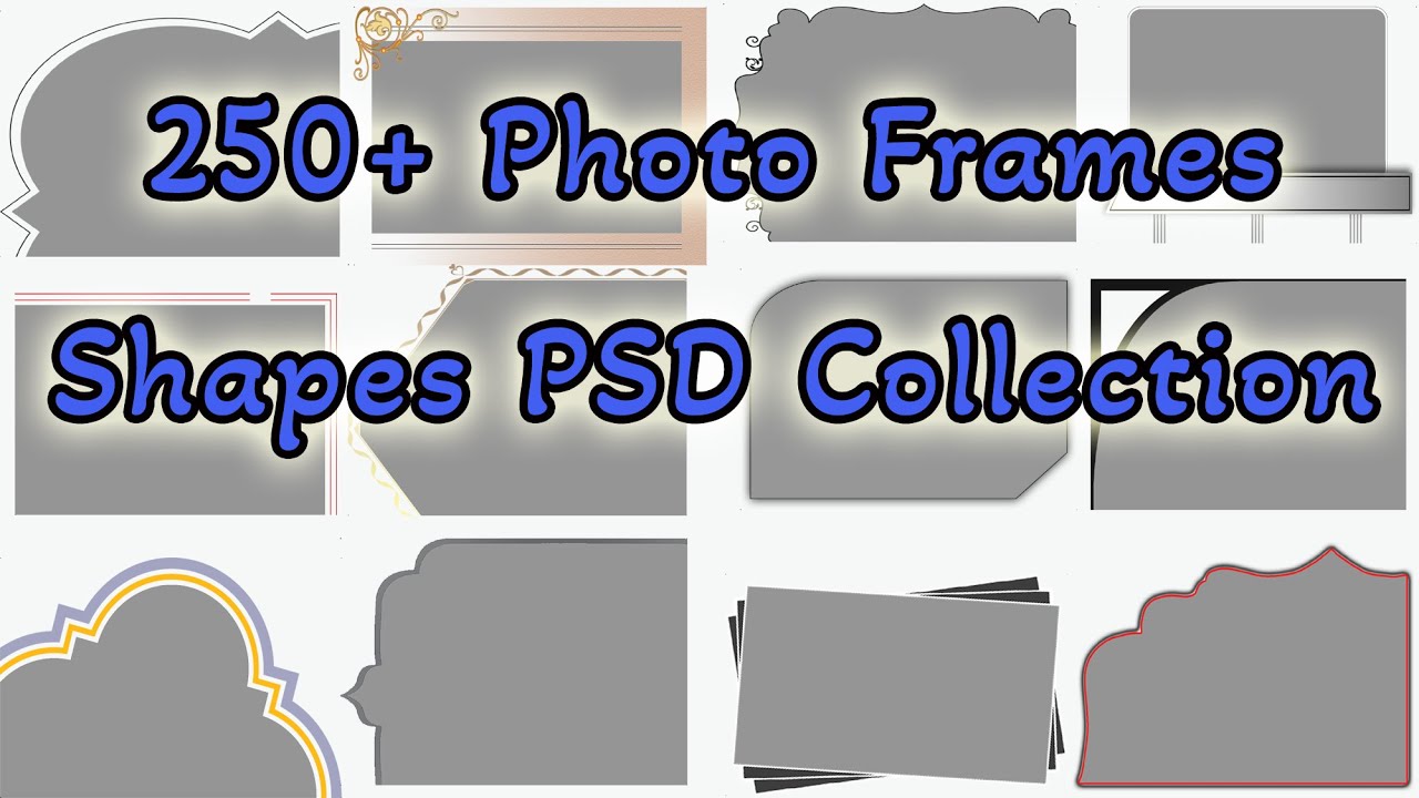 Creative Masking Photo Frames Shapes PSD Files | Professional Photo ...
