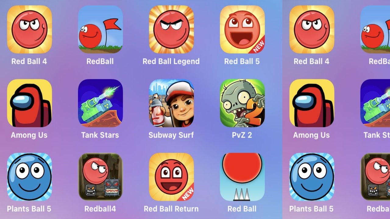 Red Ball 4,Red Ball 1,Red Ball Legend,Red Ball 5,Among Us,Tank Star ...