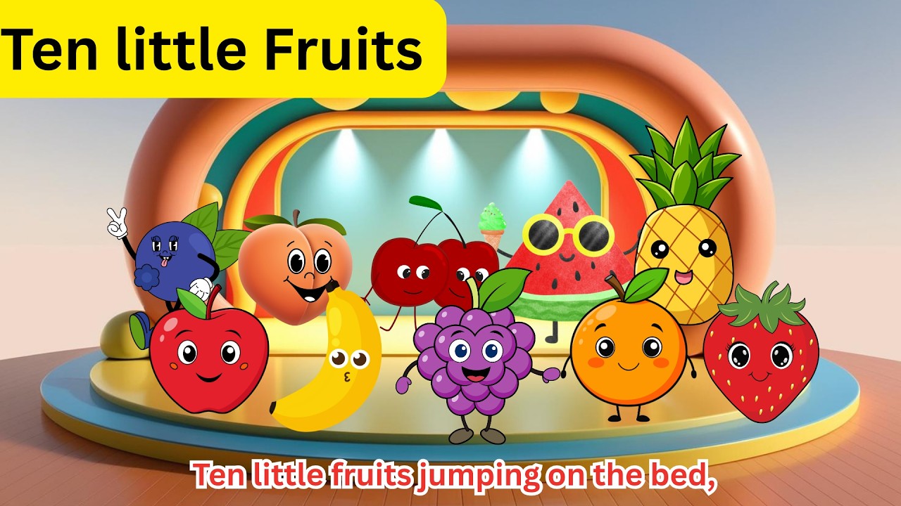 10 Little Fruits Nursery Rhyme 🎵 Fun Counting Song for Preschoolers ...