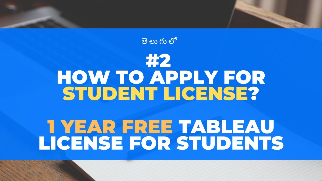 Tableau Tutorial 2 - How to apply for Student License || 1 Year free ...