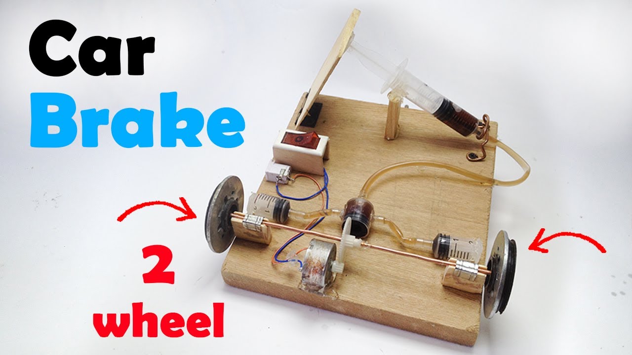 Hydraulic Brake System Working Model: (Two Wheel) - YouTube