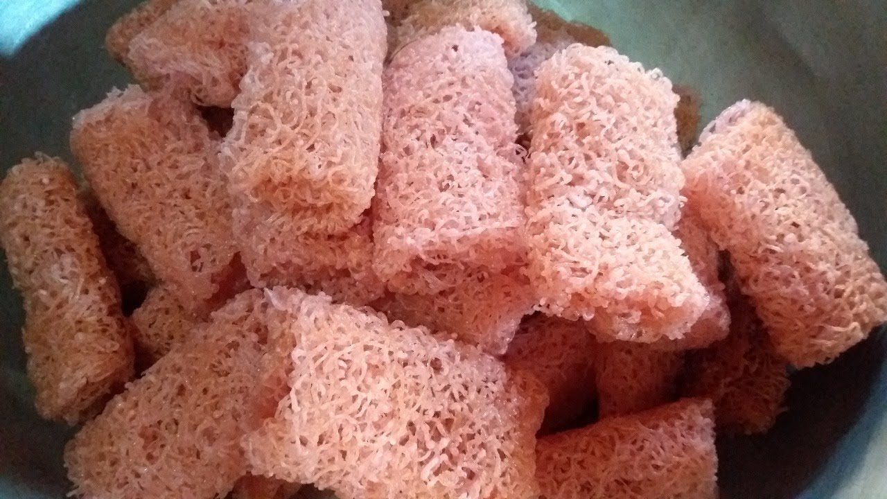 CARA PEMBUATAN KUE TRADISIONAL BONDOWOSO ''KUE RAMBUT '' RENYAH KRIUK ...