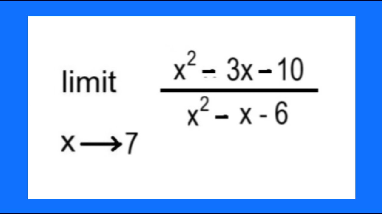 Limit example 10 - YouTube