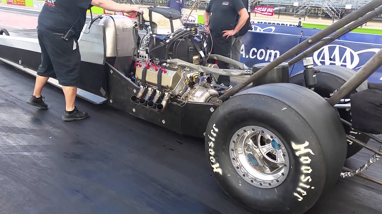 MC Squared Top Alcohol Dragster Testing at Ennis - YouTube