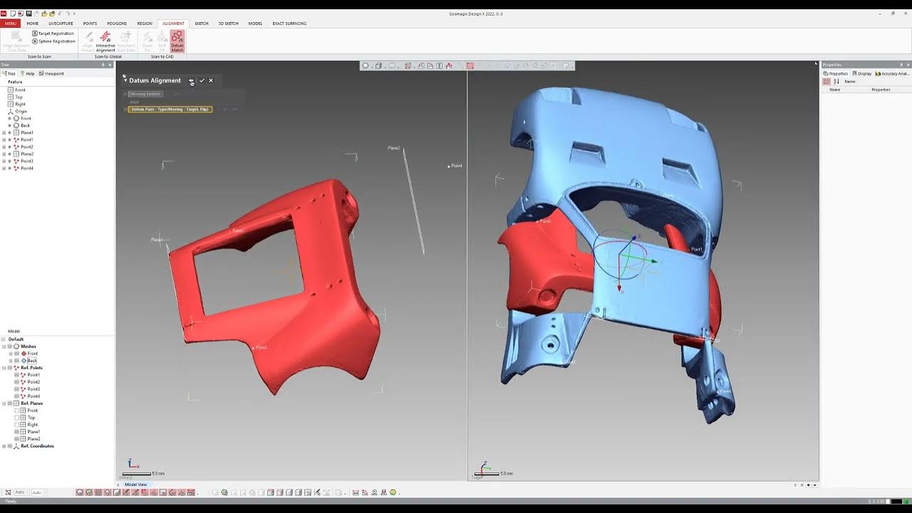Geomagic Design X - Datum Match Alignment. Mesh Vs. Mesh - YouTube