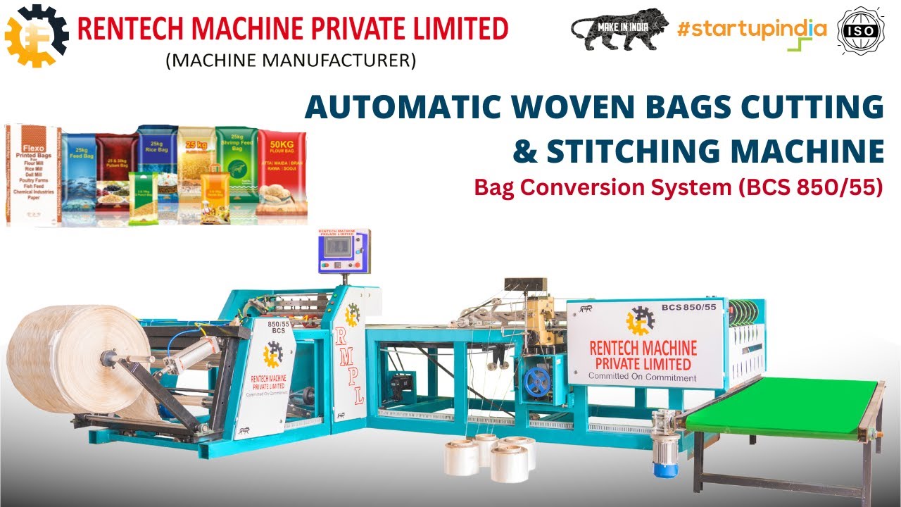 Automatic Woven Bag Cutting and Stitching Machine | BCS Machine (Bag ...
