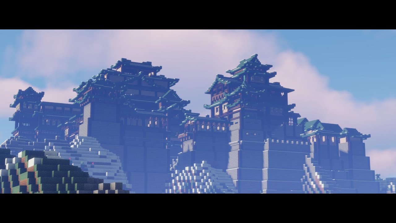 Epic japanese castle in Minecraft - YouTube