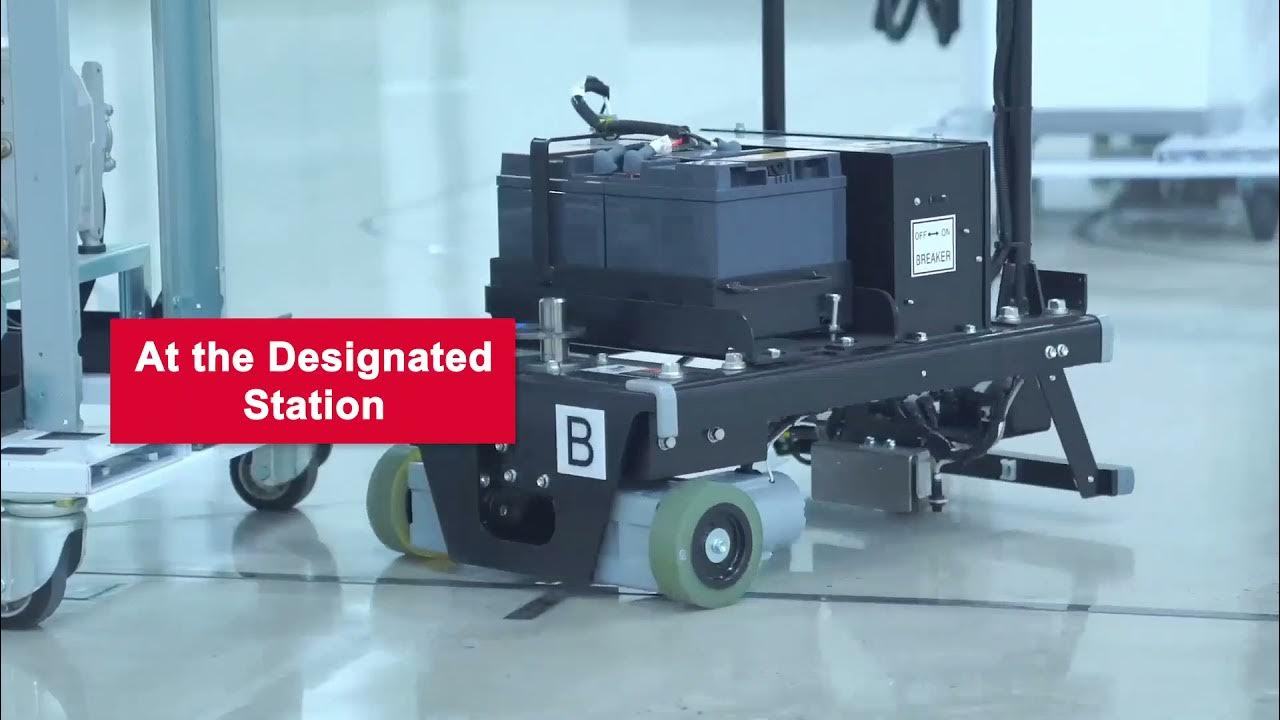 Toyota L&F "AGV KEY CART" (TATSUNO (THAILAND) CO., LTD. )/トヨタL&F導入事例 シンプルAGVキーカート - YouTube