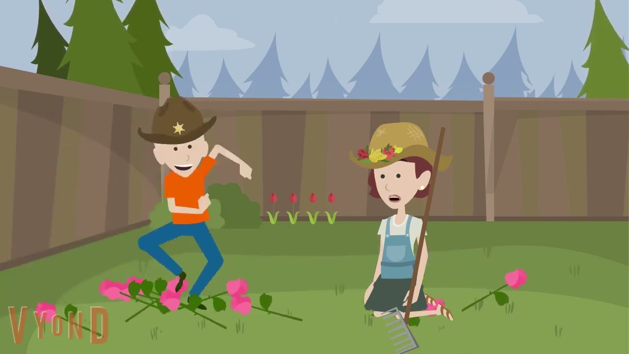 Ned Flemkin Dances on his mom's plants and gets grounded for it - YouTube