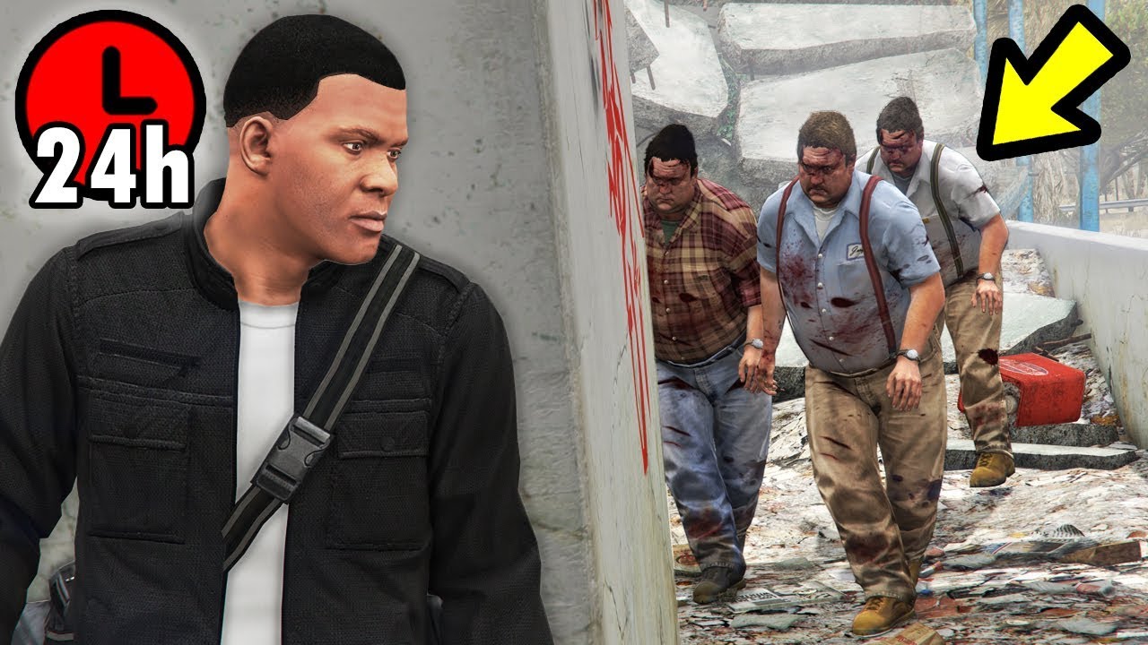 GTA 5 - SURVIVE a Zombie Apocalypse for 24 Hours! - YouTube
