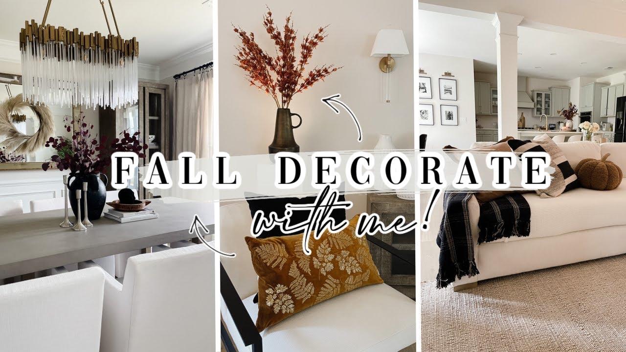 FALL DECORATE WITH ME | HOUSE TOUR | FALLING FOR FALL EP. 3 - YouTube