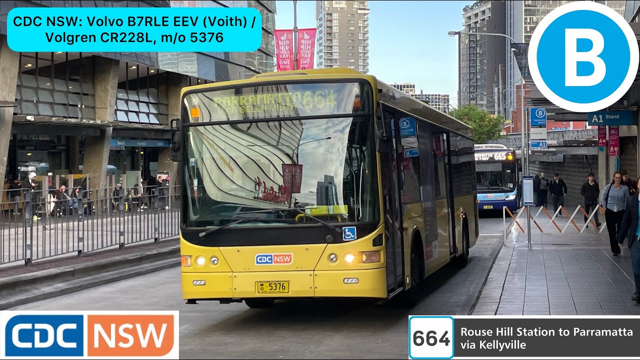 CDC NSW: Volvo B7RLE EEV (Voith) / Volgren CR228L, m/o 5376 - YouTube