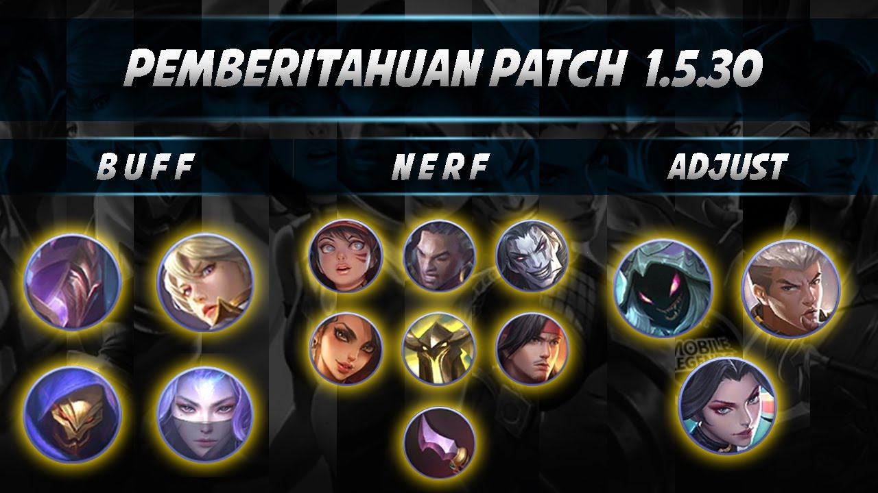 MOBILE LEGENDS PATCH NOTES 1.5.30 - ADVANCE SERVER - YouTube