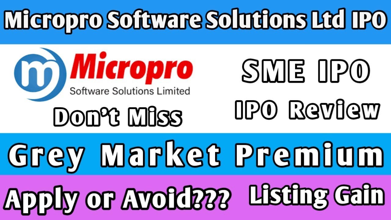 Micropro Software Solution IPO | IPO Review | Micropro | SME IPO | GMP ...