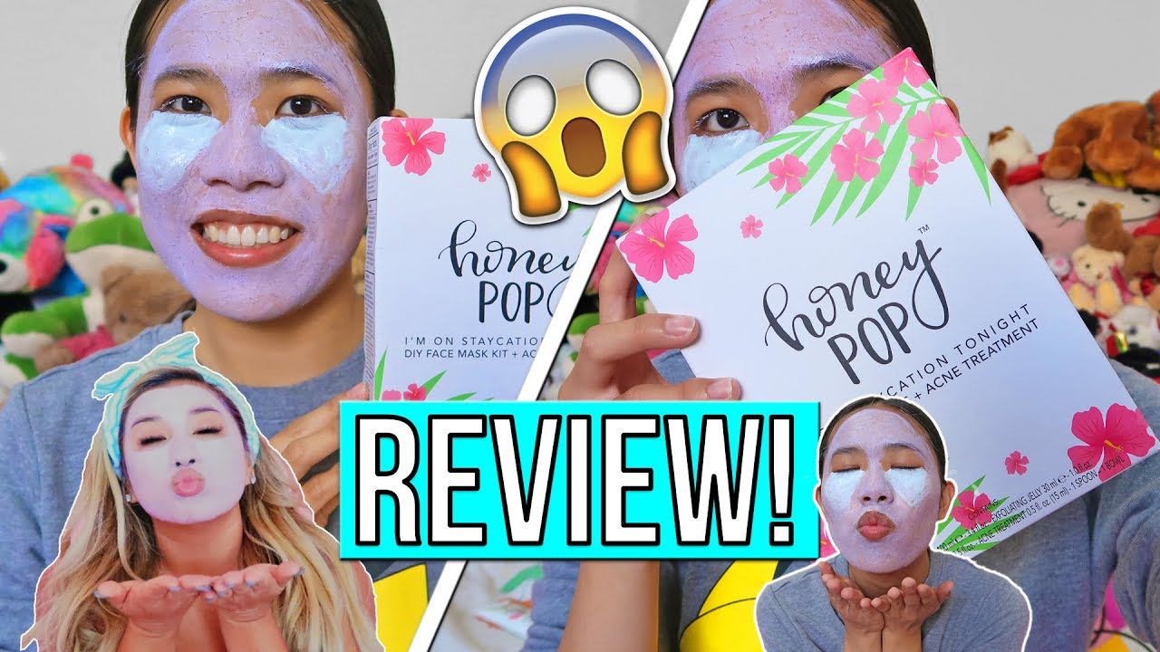 I TRIED HONEY POP DIY FACE MASK + ACNE TREATMENT KIT! HONEY POP ...