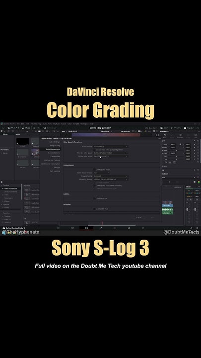 How to Color Grade S-Log 3 in DaVinci Resolve [ Quick Start Guide ] Tutorial - YouTube