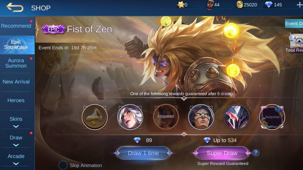 New Event Getting Badang Epic Skin in Just 3 Draw Tricks Bugs FIST OF ...