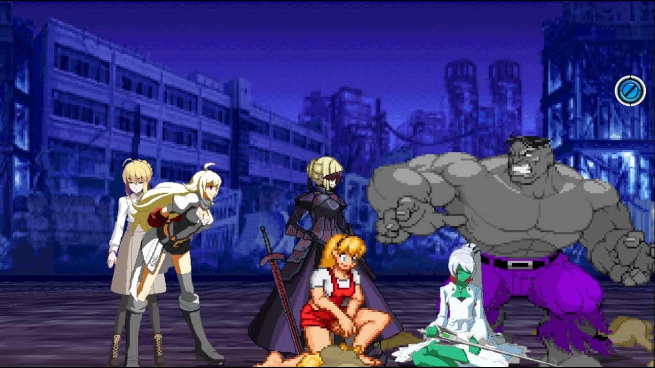 Supergirl, Yang Xiao Long, and Saber MBTL vs Robo Weiss, Saber Alter ...