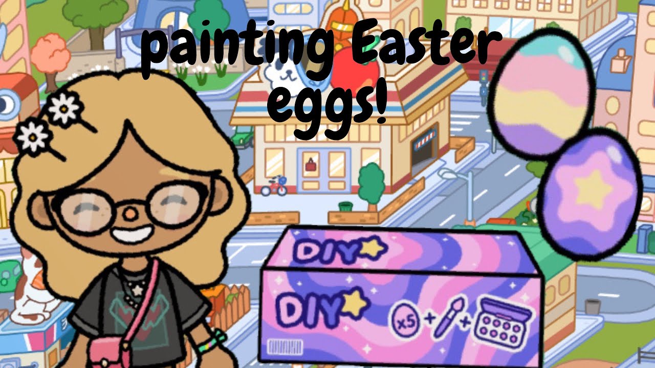 Painting Easter eggs! *with voice* (Toca life world) part 1 - YouTube
