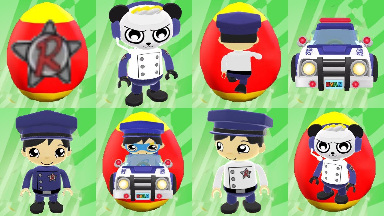 Mystery Surprise Egg found by Police Combo Panda and Fire Chief Ryan in ...