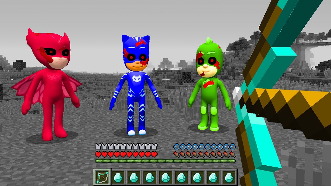 NEVER Play With PJ MASKS in Minecraft - Gameplay Movie traps - YouTube