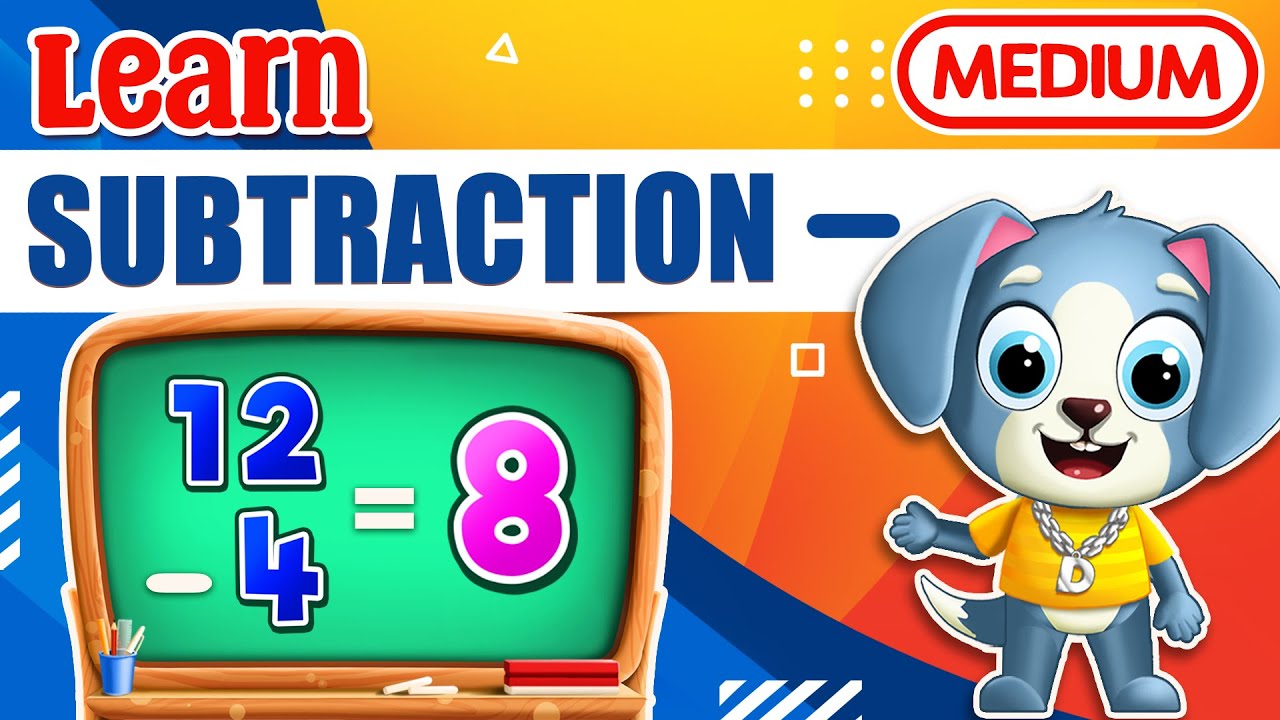 Subtraction Exercise For Kids | Subtraction of Double-Digit with Single ...