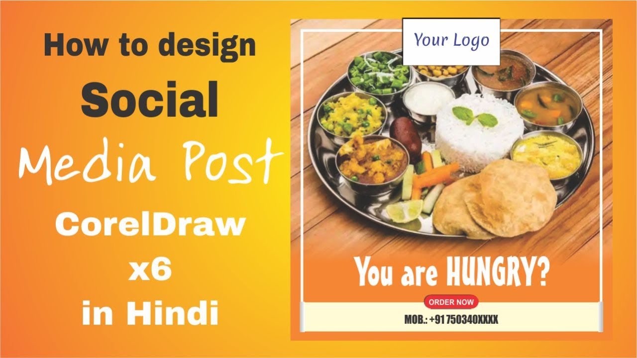 How to Design Social Media Post in coreldraw - YouTube