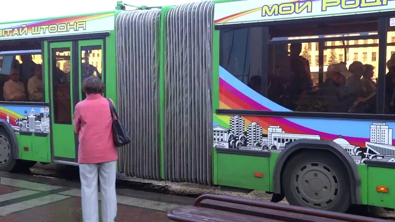 Ride on a diesel bus in Minsk, Belarus Минске, Беларусь - YouTube