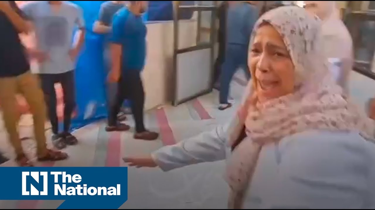 Gaza doctor sees her daughter rushed into hospital - YouTube