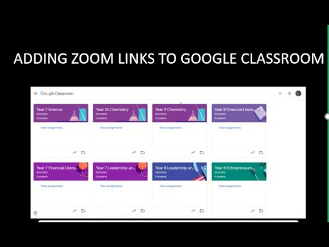Putting Zoom Links In Google Classroom - YouTube
