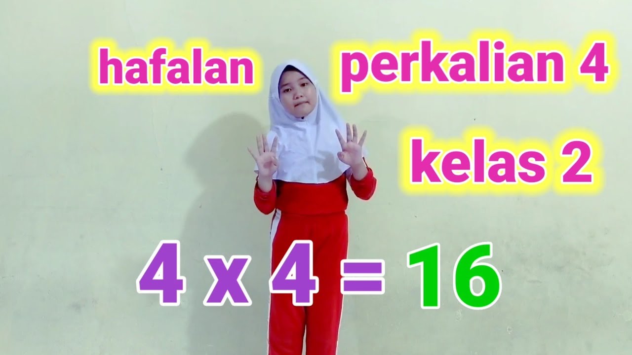 Hafalan perkalian 4 (matematika kelas 2) - YouTube