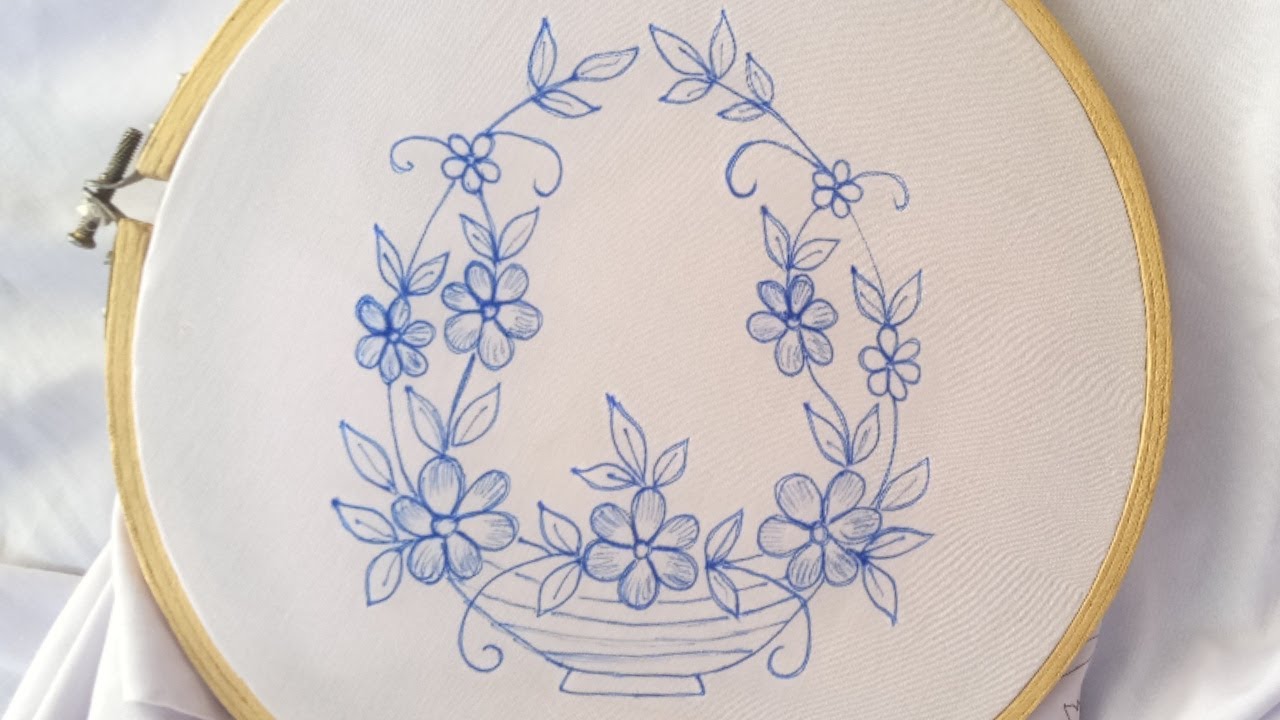 Very easy & simple hand embroidery design_Beautiful hand embroidery ...