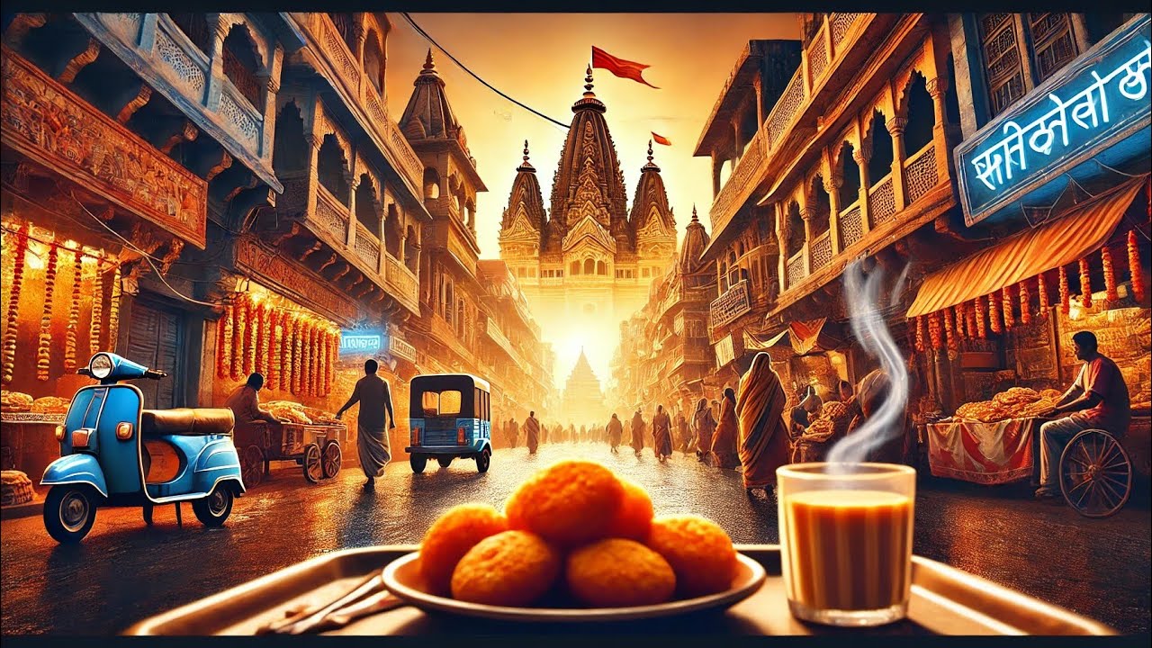 बनारस की गली और कचौड़ी||ek bus station Aisa bhi||5rs me bhar pet khana# ...