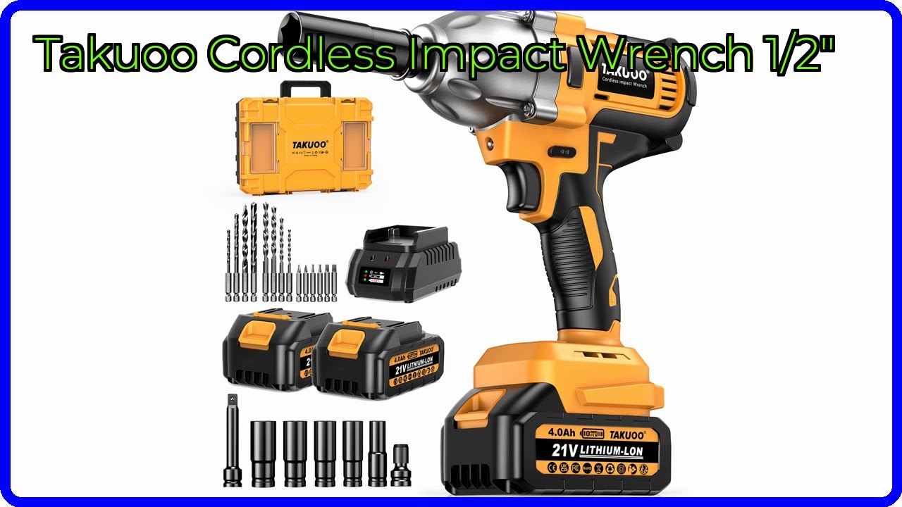 REVIEW (2026): Takuoo Cordless Impact Wrench 1/2". ESSENTIAL details ...
