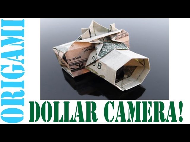 Dollar Bill Origami Camera 100 Dollar Bill Very Close Up, Fast Motion