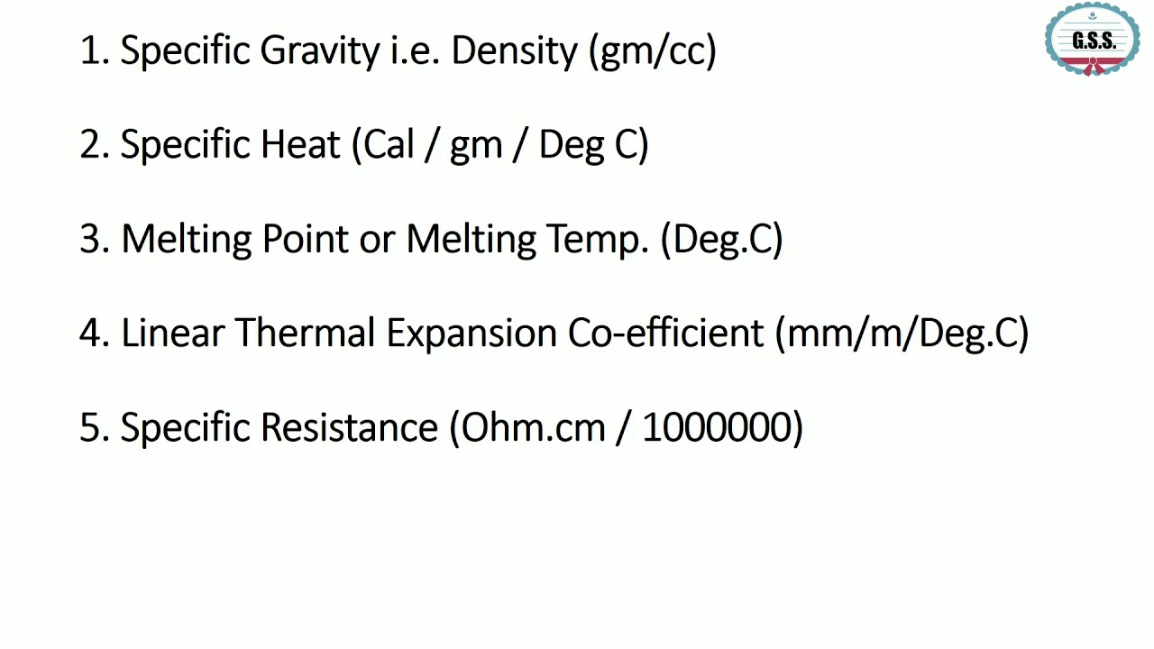 Engineering : Physical Properties of Commonly used Metals and Materials ...